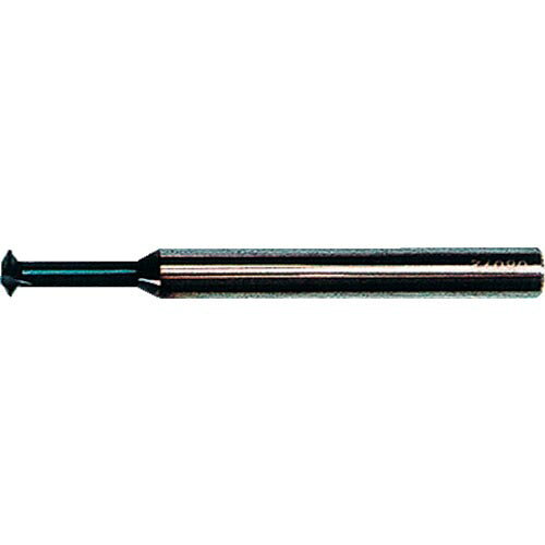 特長：小径穴（最小刃径2mm）の裏面取りができる超硬ソリッドチャンファーリングカッターです。マシニング加工に最適です。スパイラル刃なので切れ味が滑らかです。ドリル穴の裏も表もミリング加工で、面取り・バリ取りができるミニチャンファーです。用途...