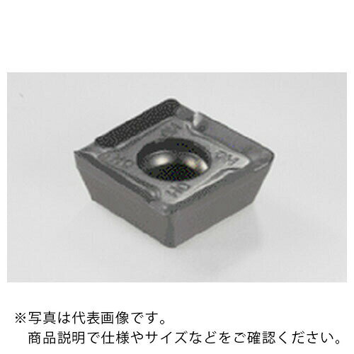 特長：超ハイポジ正方形チップです。4コーナー使いで直角肩削り加工可能です。曲線切れ刃ハイレーキ構造です。（低馬力、低剛性ワークに最適）チップレパートリー切れ刃サイズは、切れ刃長06、10、12、16mmの4種をレパートリー化。XOMT060...