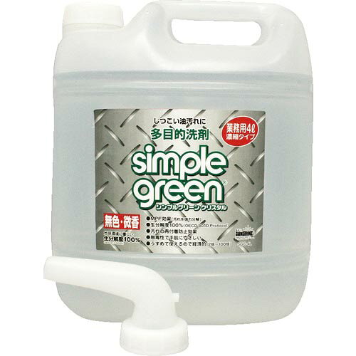 特長：高い安全性を誇る環境洗剤です。無色透明微臭タイプ、人、物に安全で油汚れを強力に分解洗浄します。水溶性に優れており、すすぎ作業が簡単に行えます。用途：無色・色・臭いが問題となる食品加工工場。工場などの床・壁・設備など。仕様：容量(L)：...