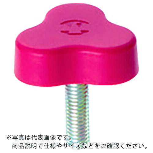 特長：2008年グッドデザイン賞受賞品です。豊富なカラーバリエーションです。仕様：外径(mm)：32ノブ高さ(mm)：12ねじ寸法：M5×0.8ねじ長さ(mm)：15色：赤全長(mm)：27幅(mm)：32耐熱温度(℃)：80おねじタイプ材...