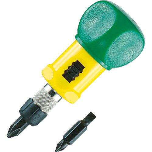 特長：ラチェット機能と早回し機構付で作業効率が向上します。用途：通常のドライバーでは入らない狭いスペースでの作業に最適です。仕様：刃先：［［＋］］2/［［−］］6、［［＋］］1/［［−］］4.5mm全長(mm)：95先端マグネット：ありセッ...