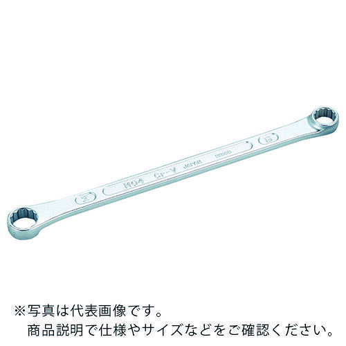 特長：高さ制限のある狭い箇所に最適です。めがね部は12角です。用途：六角ボルト・ナットの締付け、緩め作業。仕様：対辺寸法(mm)：13×15全長(mm)：240首角度(°)：0ストレートタイプ材質／仕上：構造用鋼表面処理：メッキ処理　●代表...