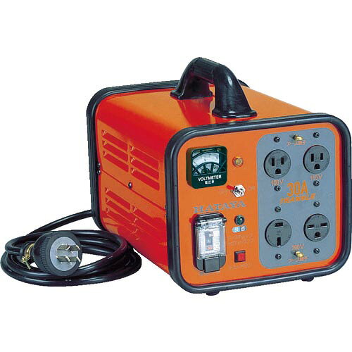 特長：使用機器に適した電圧を作る変圧器です。100V・200Vどちらでも必要な電源を供給します。用途：100Vの電源が欲しいが200Vのコンセントしかないとき。200Vの電源が欲しいが100Vのコンセントしかないとき。仕様：容量(kVA)：...