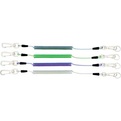 特長：ステンレスワイヤとウレタンコードを一体成形しているので中でワイヤがずれたりせず丈夫です。スケルトンカラーなのでワイヤが見え安心感があります。用途：高所作業時の工具落下防止用。仕様：色：バイオレット芯径(mm)：0.72コード径(mm)...