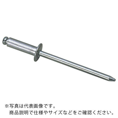 特長：片側から複数の母材をワン・アクションで締結できます。溶接に比べて作業の省力化や生産性の向上にメリットがあります。用途：自動車板金、電機板金などに。仕様：リベット径(mm)：6.4リベット長(mm)：9.2フランジ径(mm)：12.8か...