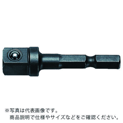 特長：電動ドライバーなどでもインパクトソケットの使用を可能にすることができます。ピン・リングが不要なボール止め付です。用途：電動ドライバーなどでボルト・ナット・ねじなどを締め付ける時の補助工具。仕様：差込角(mm)：6.35軸寸法(mm)：...
