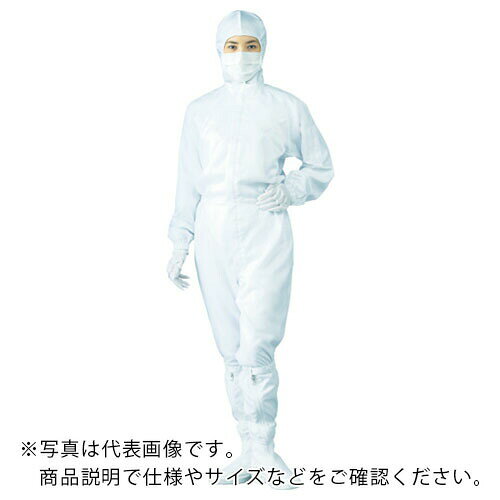 特長：クリーンルーム用ウエアです。制電性・防塵性能に優れた続服タイプの無塵衣です。運動性を重視したデザインですので、作業の妨げになりません。コストパフォーマンスに優れた製品です。半導体・液晶・精密機器・食品など幅広い業種に対応しています。用...