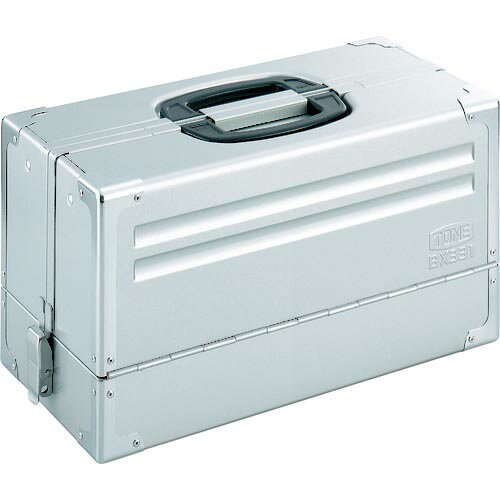 特長：天面フラットV形3段式両開きケースです。ケースの角部にガード機能を追加した新型ツールケースです。デッドスペースをなくし収納スペースを有効に活用できます。頑丈で衝撃に強いです。用途：工具類の保管・管理用仕様：色：シルバー外形寸法(mm)...