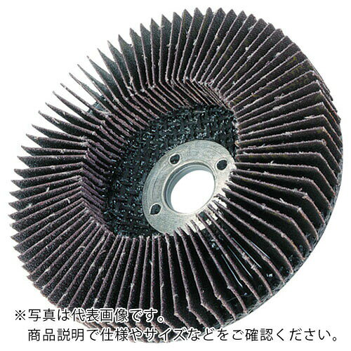 特長：研磨布と研磨布の間が開いているので、サビや塗料をはがしても目づまりしません。また、研磨布が直立しているので、強く当たってワークを傷つけることがありません。鉄系・非鉄系金属の研磨、塗料はがし、サビ落とし、木材の皮はがしに適しています。日...