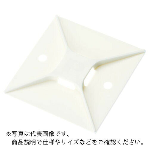 特長：束線を結束バンドを利用して効率よく固定できます。M3ねじ止めタイプです。用途：電線の配線、固定に。仕様：色：ホワイト縦(mm)：50.8横(mm)：50.8高さ(mm)：5.2使用結束バンド幅(mm)：2.3〜8.9ねじ穴径(mm)：...