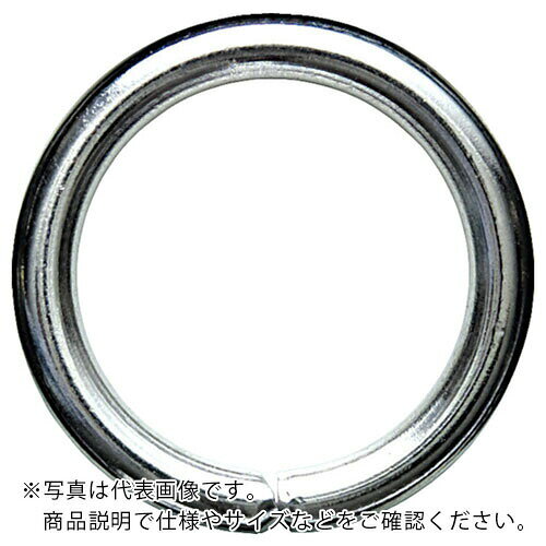 特長：ステンレス製で錆に強いです。用途：チェーンの先端金具・ジョイント金具に。仕様：使用荷重(N)：40D(mm)：4.8L(mm)：32d(mm)：4.8SSR48×1個入未溶接であるのでペンチで口を広げることが出来ます。材質／仕上：ステ...