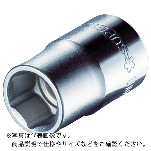 特長：差込角9.5mmのソケットです。用途：ソケットレンチ用ソケット駒仕様：差込角(mm)：9.5対辺寸法(mm)：11全長(mm)：28対辺形状：6角色：シルバー材質／仕上：クロムバナジウム鋼（Cr-V）　●代表画像について 商品によって...
