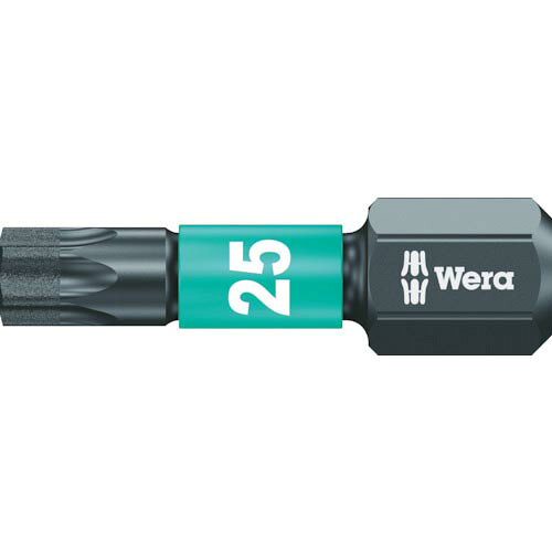 特長：インパクトドライバー用の強靭なビットです。別売のインパクタービットホルダ(057675、057676)と一緒に使用することでさらに寿命が伸び、コスト削減に貢献します。(トライトーション効果)仕様：刃先：T25全長(mm)：25シャンク...