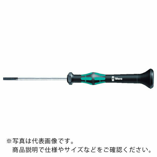 特長：人間工学に基づいた、持ちやすく、回転しやすく、トルクが確実に伝わるエルゴノミックハンドルを採用しています。ハンドルの上部に早回し回転キャップがついています。仕様：刃先：［［−］］2.5軸長(mm)：80全長(mm)：177先端：ブラッ...