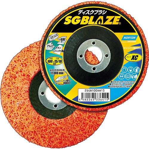 特長：次世代型セラミック砥粒「SGブレイズ［［TM上］］」により、従来品よりも高い耐久性とスピーディーな作業をもたらします。砥粒コートが厚いのでサビ取りや細ビード除去でも、不織布が破損しにくく、安定した耐久性を誇ります。不織布がオープン構造...