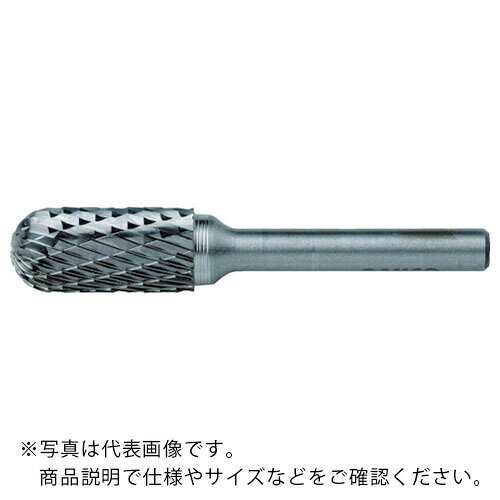 特長：硬度HRC67までの材料の切削が可能です。ヘッド部硬度はおよそ1500HVです。用途：ルーターを使用した材料の切削加工。仕様：形状：先丸円筒(シングルカット)刃径(mm)：12刃長(mm)：25軸径(mm)：6全長(mm)：65最高使...