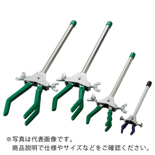 特長：実験装置、ガラス器具の固定、保持に使用します。爪部はガラス器具の破損やすべりを防止するため、ビニールゾル加工がしてあります。仕様：締付範囲(mm)：1〜25幅(mm)：160高さ(mm)：10適合ジョイントTS：25全長(mm)：18...