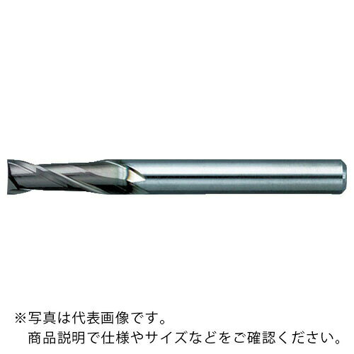 特長：荒から仕上げまで万能切削ができます。用途：被削材：炭素鋼、合金鋼、ステンレス鋼、調質鋼、焼入れ鋼（〜55HRC）。仕様：刃数ZEFP(枚)：2切削径DC(mm)：0.4最大切込みAPMX(mm)：0.8機能長さLF(mm)：45シャン...