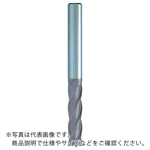 特長：刃径の4倍の側面仕上げ加工に最適です。用途：被削材:炭素鋼、合金鋼、ステンレス鋼、調質鋼、焼入れ鋼（〜55HRC)、銅。金型及び部品の切削加工。仕様：切削径DC(mm)：5最大切込みAPMX(mm)：20機能長さLF(mm)：65シャ...