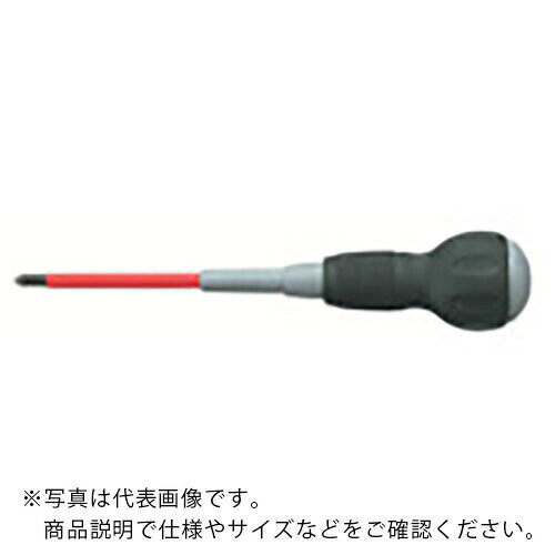 特長：ひと回り小さいハンドルサイズです。1回の回転動作で締められる回り角度が大きいので作業性が抜群です。絶縁チューブ付です。仕様：刃先：［［＋］］2軸長(mm)：75全長(mm)：158先端マグネット：磁力ありグリップ色：黒、グレ-先端：マ...