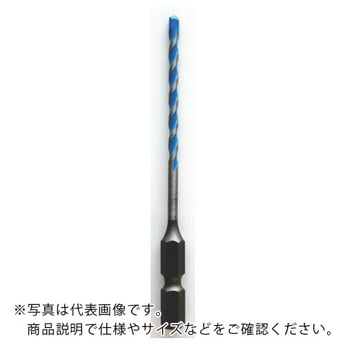 特長：バッテリーインパクトドライバーでいろいろな材料に、簡単に穴あけができます。用途：被削材:モルタル、ブロック、石こうボード、ALC、レンガ、陶器タイル、木材、プラスチック、コンクリート、アルミ、鉄、瓦。仕様：刃径(mm)：3.4有効長(...