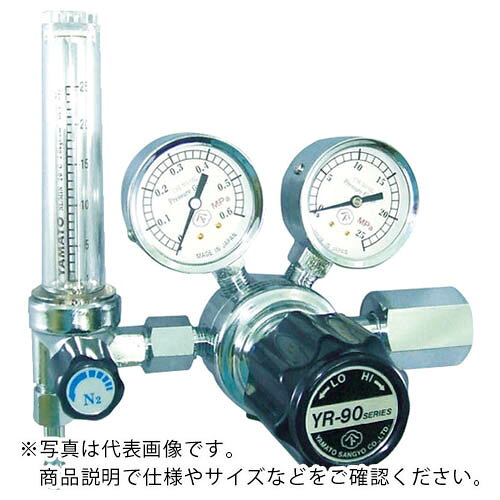 特長：圧力変動が少ないため、ガスの安定供給が可能な小型調整器です。出口フロート式流量計(25L)付です。用途：分析・研究用、工業用。仕様：流体：ヘリウム入口接続：W21-14(左)出口接続：φ8ホース口標準流量(L/min)：25適用ガス1...