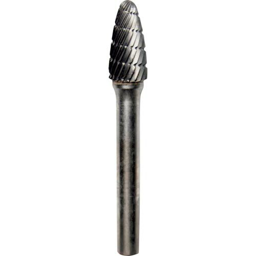 特長：切削からバリ取りまで、各種金属加工に幅広くご使用いただけます。切粉が小さく、高張力鋼に有効です。仕様：形状：ツクシ(ダブルcカット)刃径(mm)：10刃長(mm)：19軸径(mm)：6軸長(mm)：46全長(mm)：65最高使用回転数...