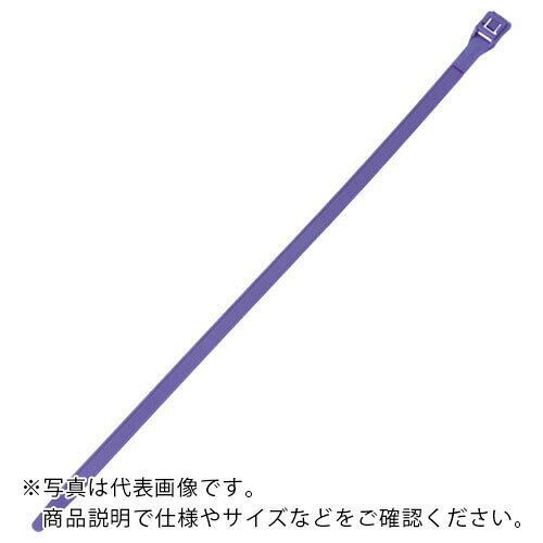特長：セレーション（ギザギザ）が外側にあり、結束バンドがヘッドに対して横から挿入されるので、大きな束線も真円に近い状態で結束できます。ヘッドが小さく、束線全体が小さく仕上がります。屋外で使えるカラー結束バンドです。用途：ケーブルなどの結束に...