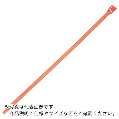 特長：セレーション（ギザギザ）が外側にあり、結束バンドがヘッドに対して横から挿入されるので、大きな束線も真円に近い状態で結束できます。ヘッドが小さく、束線全体が小さく仕上がります。屋外で使えるカラー結束バンドです。用途：ケーブルなどの結束に...
