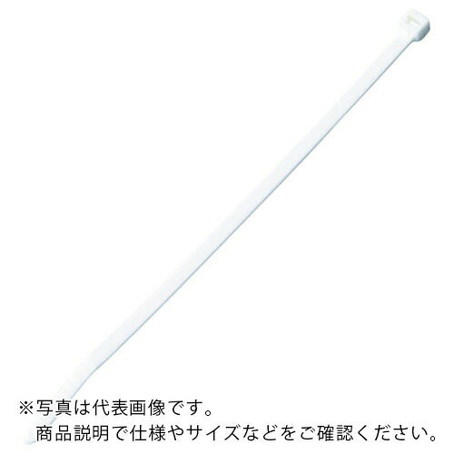 特長：難燃性のナイロン結束バンドです。用途：ケーブルなどの結束に。仕様：色：ホワイト幅(mm)：2.5長さ(mm)：99厚さ(mm)：1.1最大結束径(mm)：22引張強度(N)：80最小結束径(mm)：1.6使用温度範囲(℃)：-60〜1...