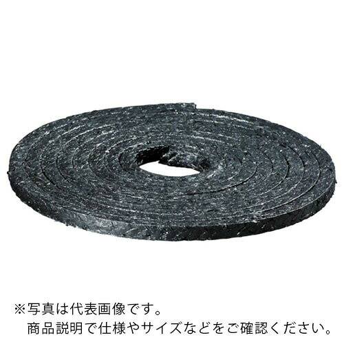 特長：耐熱性・耐圧性に優れております。用途：高温・高圧バルブに。仕様：幅(mm)：10.0長さ(m)：3高さ(mm)：10.0色：黒最高使用温度：420℃(蒸気：600℃)圧力(バルブ)：43.1MPa装着箇所の寸法に合わせリング成形品も別...