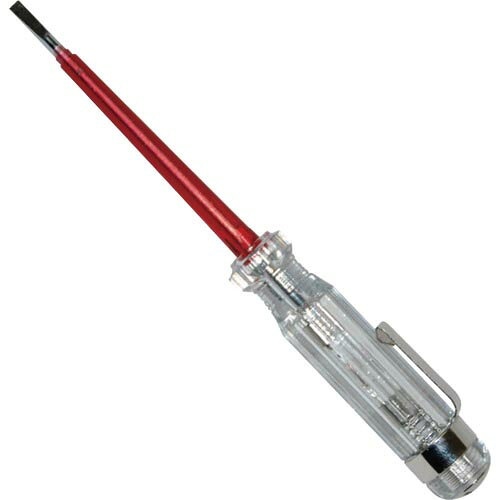 特長：ネオン管が内蔵されており通電を容易に確認できます。用途：配線作業での通電の確認作業。仕様：交流電圧(V)：100〜380全長(mm)：145低電圧検電用AC100-380Vペンシル型材質／仕上：刃先：クロムバナジウム鋼グリップ：アセテ...