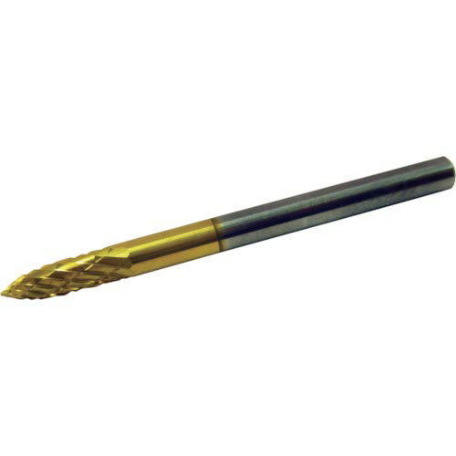 特長：チタン（Tin）コーティング処理により、表面硬度が高く・バー寿命が長く・切粉のハケが良くなります。独自開発の刃形状により、高速回転使用時にバーが不用意に被切削物に喰いこんでしまうことがないため、滑らかに加工でき能力アップに貢献します。...