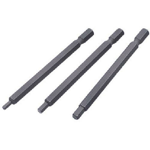特長：各種六角穴付ボルトの着脱に最適な先端工具です。大径サイズ17mmまで豊富な品揃えです。用途：各種六角穴付ボルトの着脱に。仕様：対辺(mm)：3.0全長(mm)：90シャンク径(mm)：6.35先端マグネット：なしシャンク径：6.35m...