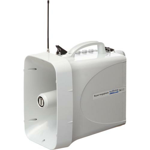 特長：激しい雨の中でも安心して拡声が可能な防滴性能を備えています。（IPX5）楽々持ち運べるスリム＆ショートのボックススタイルです。ワイヤレスマイクは別途チューナーユニット増設により2本まで同時使用可能です。（チューナーユニット1台は内蔵さ...