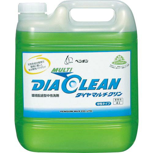 特長：環境に優しい中性洗剤です。OECD基準に適合した生分解性です。標準希釈倍率は30〜60倍です。用途：水の使える全ての素材用中性洗剤。仕様：容量(L)：4容量(kg)：19.7希釈倍率：30〜60倍pH値：7.7標準希釈倍率：30〜10...