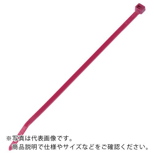 特長：幅広く使用できる汎用性の高い標準タイプのナイロン結束バンドです。色分け、識別に最適です。用途：ケーブルなどの結束に。仕様：色：レッド幅(mm)：3.6長さ(mm)：142厚さ(mm)：1.1最大結束径(mm)：35引張強度(N)：17...