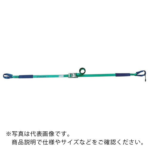 特長：ラチェット式により簡単な操作で確実な荷締め作業ができるベルトです。用途：トラック輸送時の荷崩れ防止。仕様：最大使用荷重(t)：0.67ベルト長さ(m)巻取側：4ベルト長さ(m)固定側：1ベルト寸法(mm)幅×厚さ：35×1.8色：グリ...