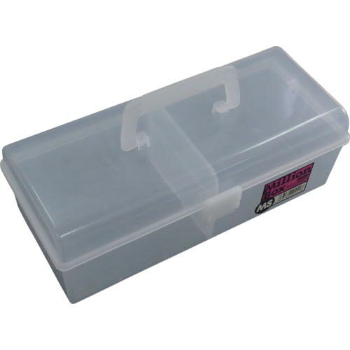 特長：可変式仕切板1枚付です。小型工具やホビー用工具の収納に最適です。中身が見やすいクリア色です。用途：現場・家庭での小型ツール、ライトツールの収納仕様：色：クリア外形寸法(mm)間口：241外形寸法(mm)奥行：112外形寸法(mm)高さ...