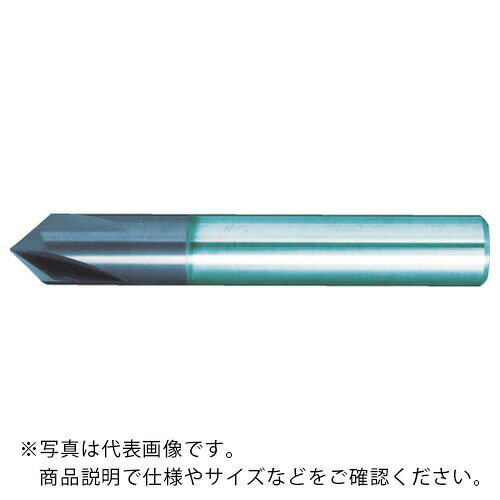 特長：面取り専用です。能率重視の4枚刃仕様です。先端にフラット部はありません。用途：被削材:炭素鋼、合金鋼、ステンレス、鋳鉄、軽合金。仕様：刃数(枚)：4刃径(mm)：6シャンク径(mm)：6全長(mm)：54先端径(mm)：6面取り角度(...