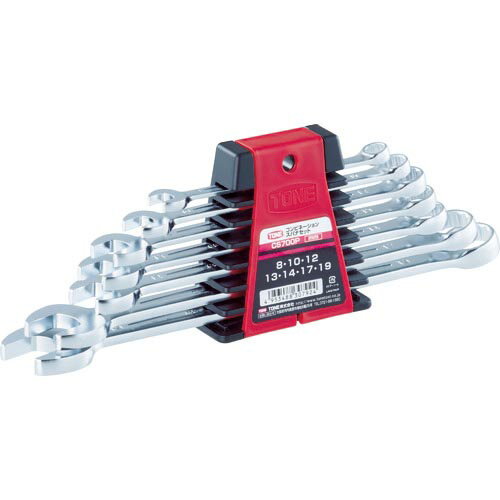 特長：グッドデザイン賞受賞品です。モデルチェンジで、さらに使いやすくなった手に馴染む柔らかい曲線デザインです。スパナのスピードとめがねレンチの強さを兼ね備えており、仮締めをスパナ側で、本締めはめがね側でというように1本2役の機能工具です。め...