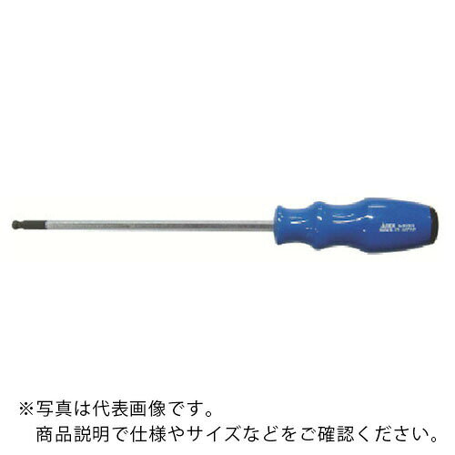 特長：傾けてねじを回せます。力が入りやすい三角断面のアセテート樹脂ハンドルです。仕様：対辺寸法(mm)：5.0軸長(mm)：150全長(mm)：242対辺(mm)：5.0材質／仕上：軸：特殊合金鋼グリップ：アセテート樹脂　●代表画像について...