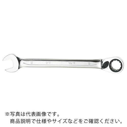 特長：切替レバーで簡単に回転方向を切り替えられます。メガネ部振り角5°のラチェット機構により狭所での素早い作業が可能です。メガネ部は15°のオフセットのため、確実なグリップが可能です。ラチェット部はなめづらいダイナミックドライブを採用してい...