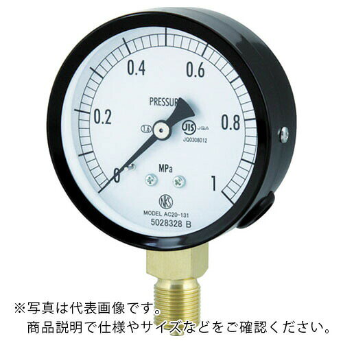 特長：ブルドン管の弾性変形（動き）を指針に伝える構造の圧力計で、構造が簡単なため取り扱いが容易です。JIS B 7505-1規格品です。仕様：圧力レンジ(MPa)：0.0〜4.00最小目盛(MPa)：0.100ケース形状：A接続部サイズ：G...