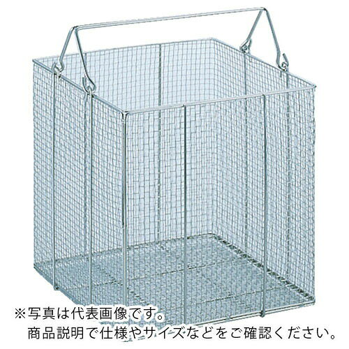 特長：さびにくく、耐久性もあります。洗浄カゴとして最適です。仕様：外形寸法(mm)幅：300外形寸法(mm)奥行：300外形寸法(mm)高さ：300有効内寸(mm)幅：288有効内寸(mm)奥行：288有効内寸(mm)高さ：300線径網(m...