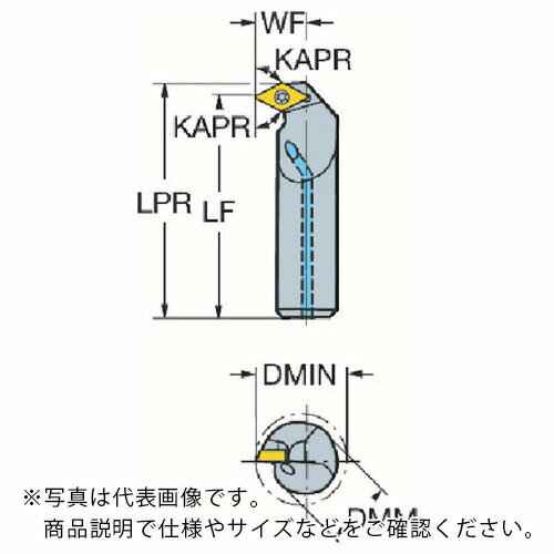 特長：低切削抵抗の内径ボーリングバイトです。内部クーラントにより、チップ寿命の延長と良好な切りくず処理が可能です。高い工具剛性により、突出しの長い加工でも安定した加工が可能です。用途：内径旋削加工用。仕様：ゲージチップ：DPMT 07 02...