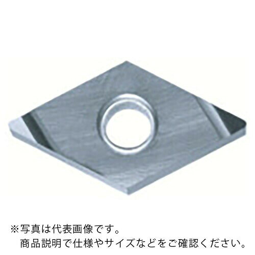 特長：硬度、靭性が高く、鋳鉄加工時の耐摩耗性に優れています。用途：旋削加工用。被削材：鋳鉄、非鉄金属、非金属。仕様：チップ形状：ひし形55°厚さ(mm)：4.76ノンコート呈色：輝灰色Sブレーカ：仕上げ(面粗度重視)シャープエッジG級材質／...