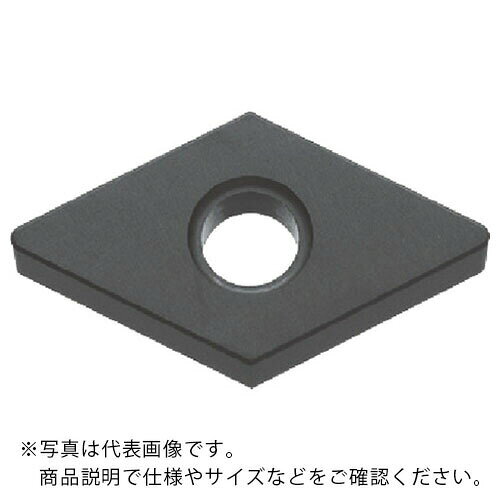特長：アルミナ・炭化チタン系セラミック（Al2O3+TiC系）＋MEGACOATで耐酸化性に優れています。高硬度材、鋳鉄加工、ロール材加工に適応します。用途：旋削加工用。被削材：鋳鉄。仕様：チップ形状：ひし形55°厚さ(mm)：4.76被膜...