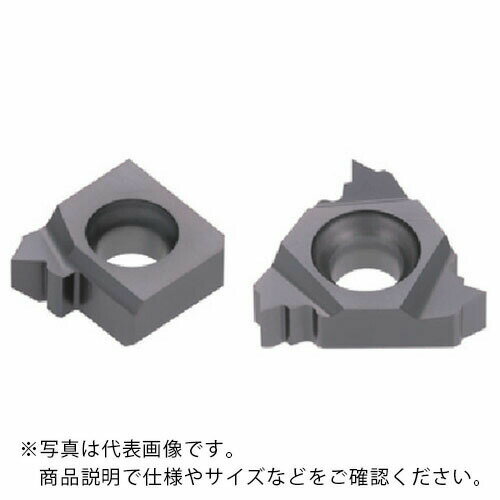 特長：内径用NPTねじインサートです。用途：ねじ切り加工用。仕様：適合被削材：鋼、ステンレス鋼、鋳鉄、難削材チップ刃幅(mm)首下長(mm)内接円(mm)ねじ切り用インサート汎用PVDコーティング材種材質／仕上：PVDコーティング　●代表画...