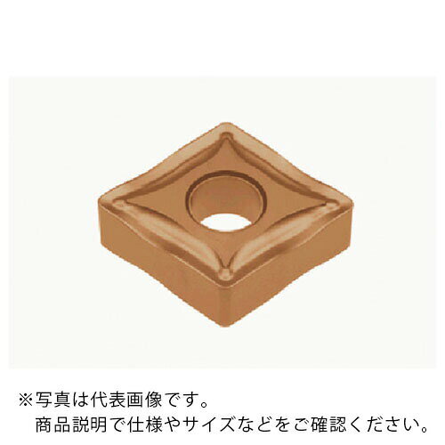 特長：耐摩耗性と耐欠損性に優れた材種です。連続〜中断続切削に最適です。用途：被削材：鋼、ステンレス鋼、鋳鉄。仕様：適合被削材：鋼、ステンレス鋼、鋳鉄チップ形状：ひし形80°切刃長L(mm)：12.9厚さS(mm)：4.76コーナ半径RE(m...